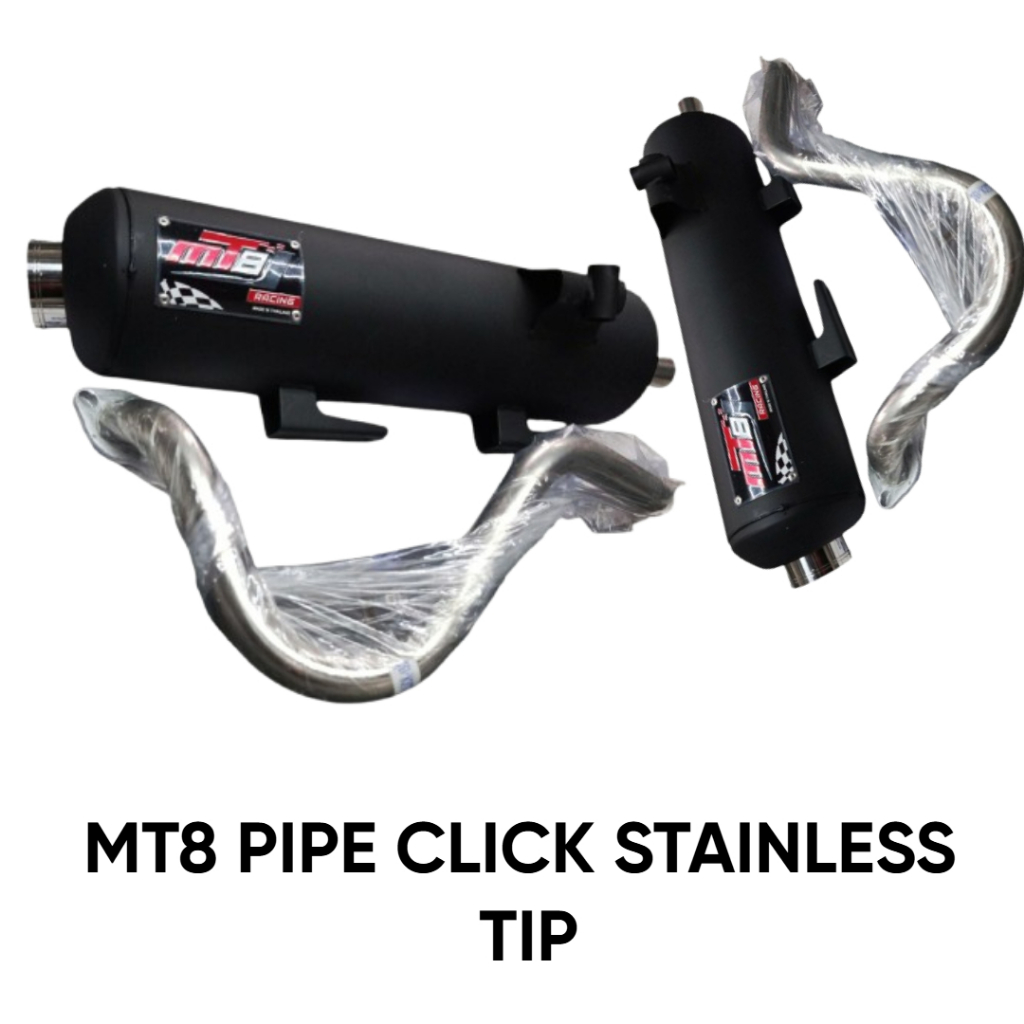 MT8 EXHAUST PIPE for Click V2 Game Changer 125/150i STAINLESS TIP STOCK ...