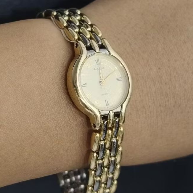 Seiko Creo Vintage 1987 2 tone Bracelet Ladies Watch Japan | Shopee ...