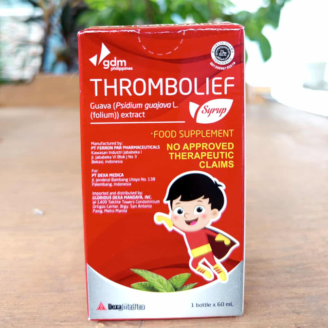 Thrombolief Guava Extract Food Supplement Syrup 60mL | Shopee Philippines