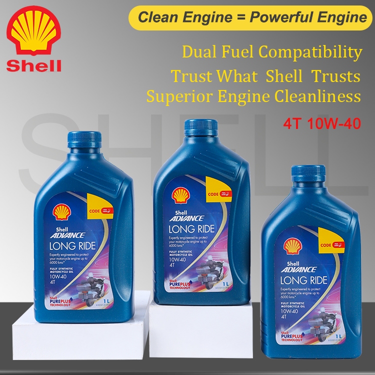 Shell Advance Long Ride 4T 10W-40 Motorcycle Fully Synthetic Engine Oil ...