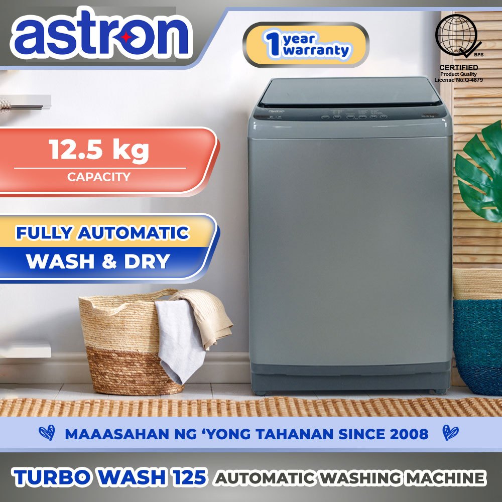 Astron TURBOWASH125 Fully Automatic Washing Machine - 12.5kg | Energy ...