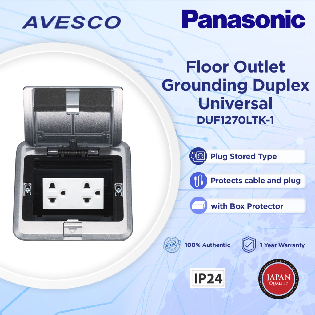 Panasonic Floor Outlet | Grounding Duplex Universal 16A 250V ...