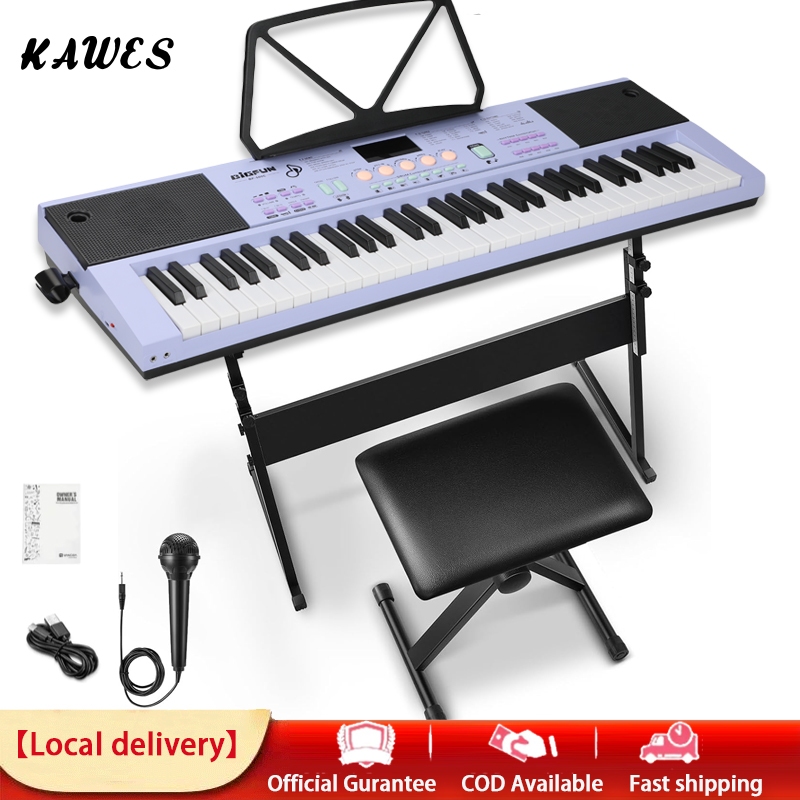 KAWES 61-Key Digital Electric Piano Rechargeable Keyboard Portable ...