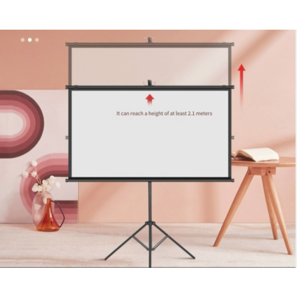 Glass Vivid HD projector screen with stand for outdoor white screen for ...