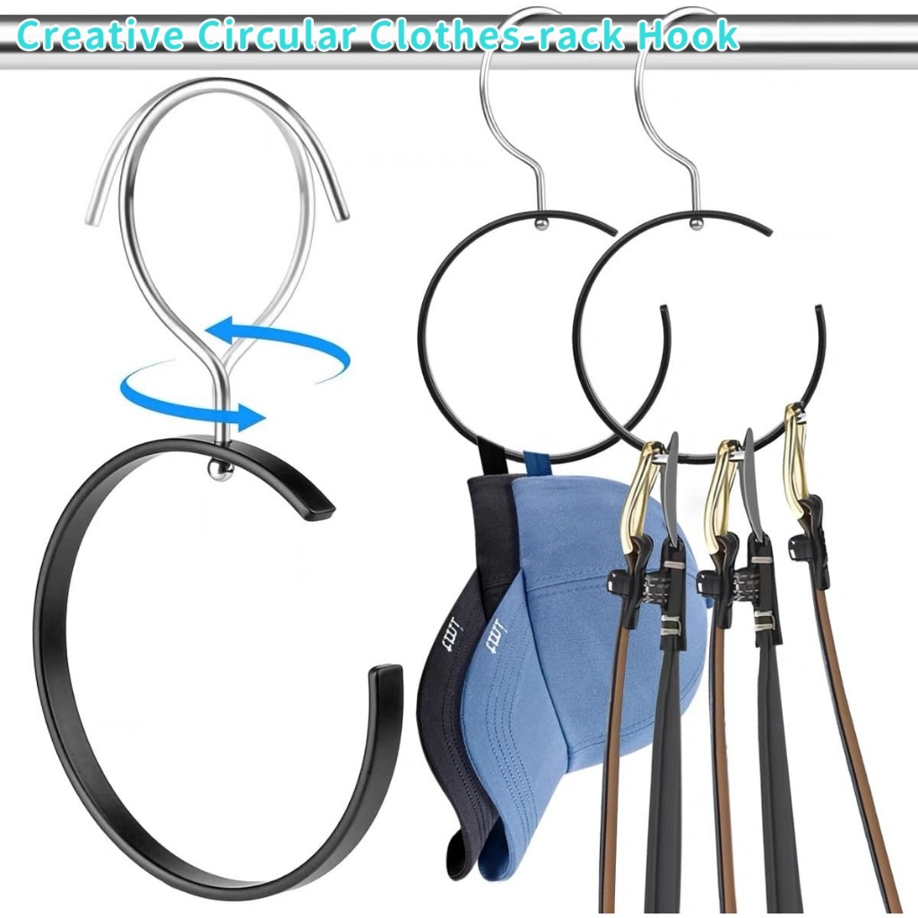 Multifunctional Ring Hanger Creative Circular Clothes-rack Hook ...