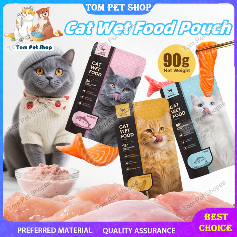 Cat Wet Food 90g Real Meat Delish - Chicken Salmon Tuna Cat Food For ...