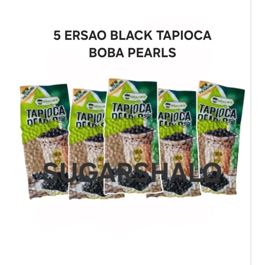5 ERSAO Tapioca Black Boba Pearl / Milktea Sinker / Boba Tea Sago ...