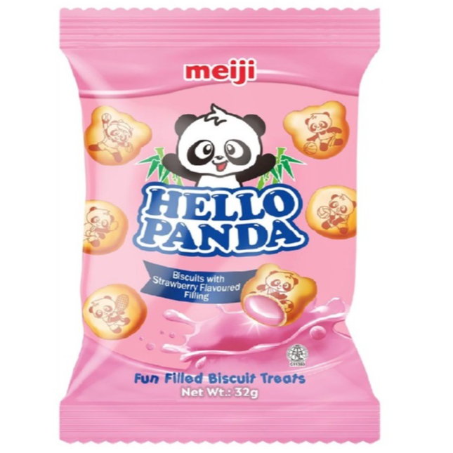 Meiji Hello Panda Biscuits With Strawberry Filling 35g | Shopee Philippines