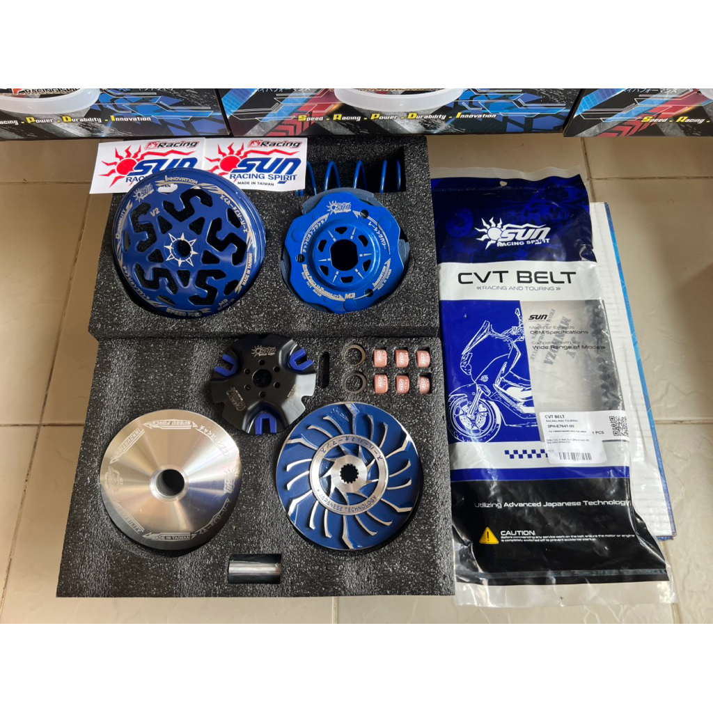 SUN RACING CVT KIT SET VERSION 2 FOR NMAX/AEROX,MIOi125,GEAR,CLICK150 ...