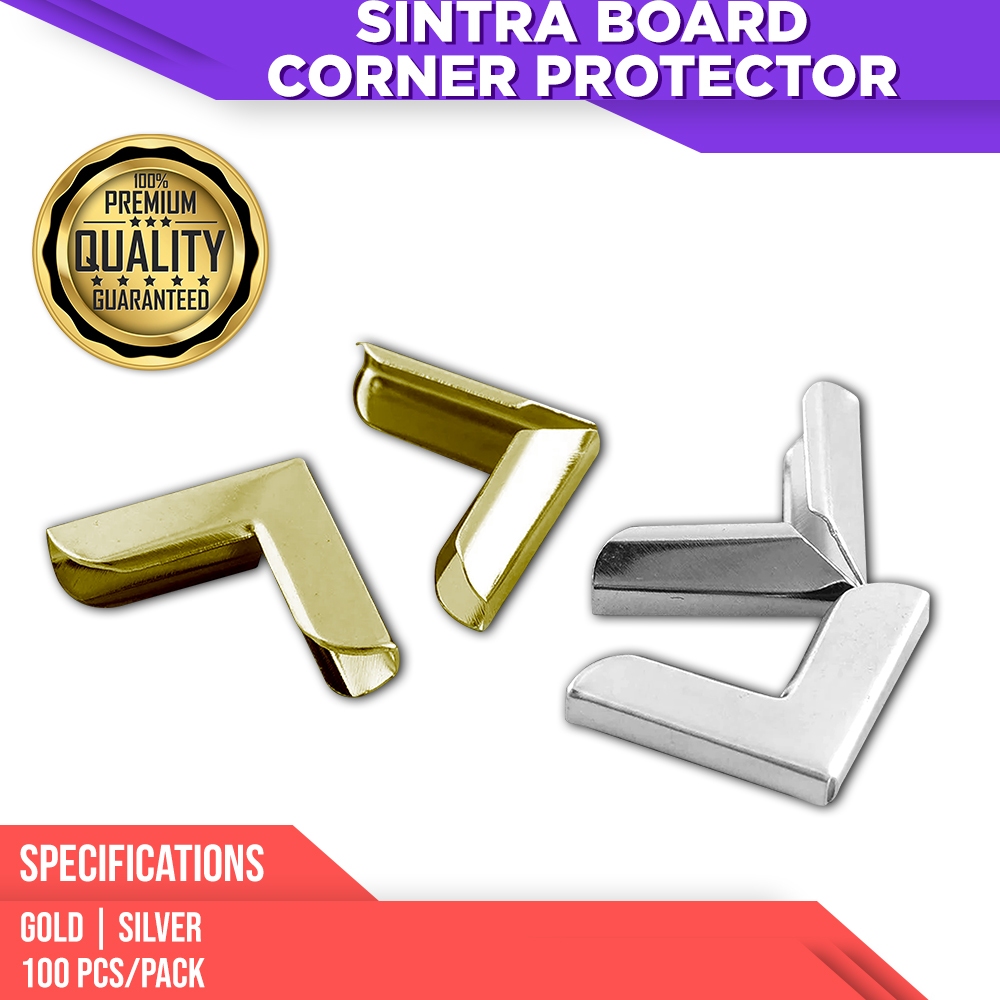 100pcs - Sintra Board Metal Corner Protector (Gold/Silver) | Shopee ...