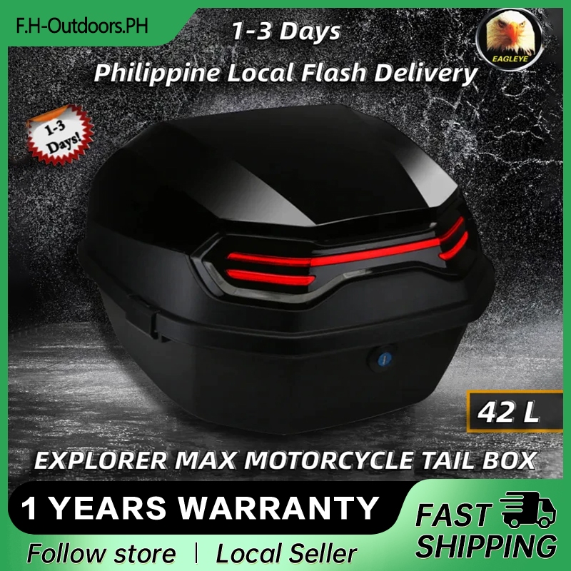 40L Motorcycle Top Box Aluminum Alloy/ABS Material Box Oversize ...