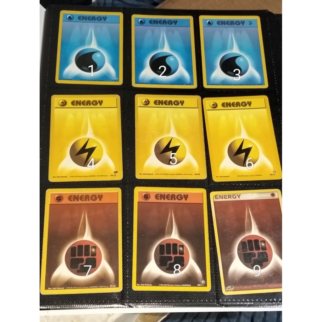 Vintage Energy Cards Heavily Played- Damage | Shopee Philippines