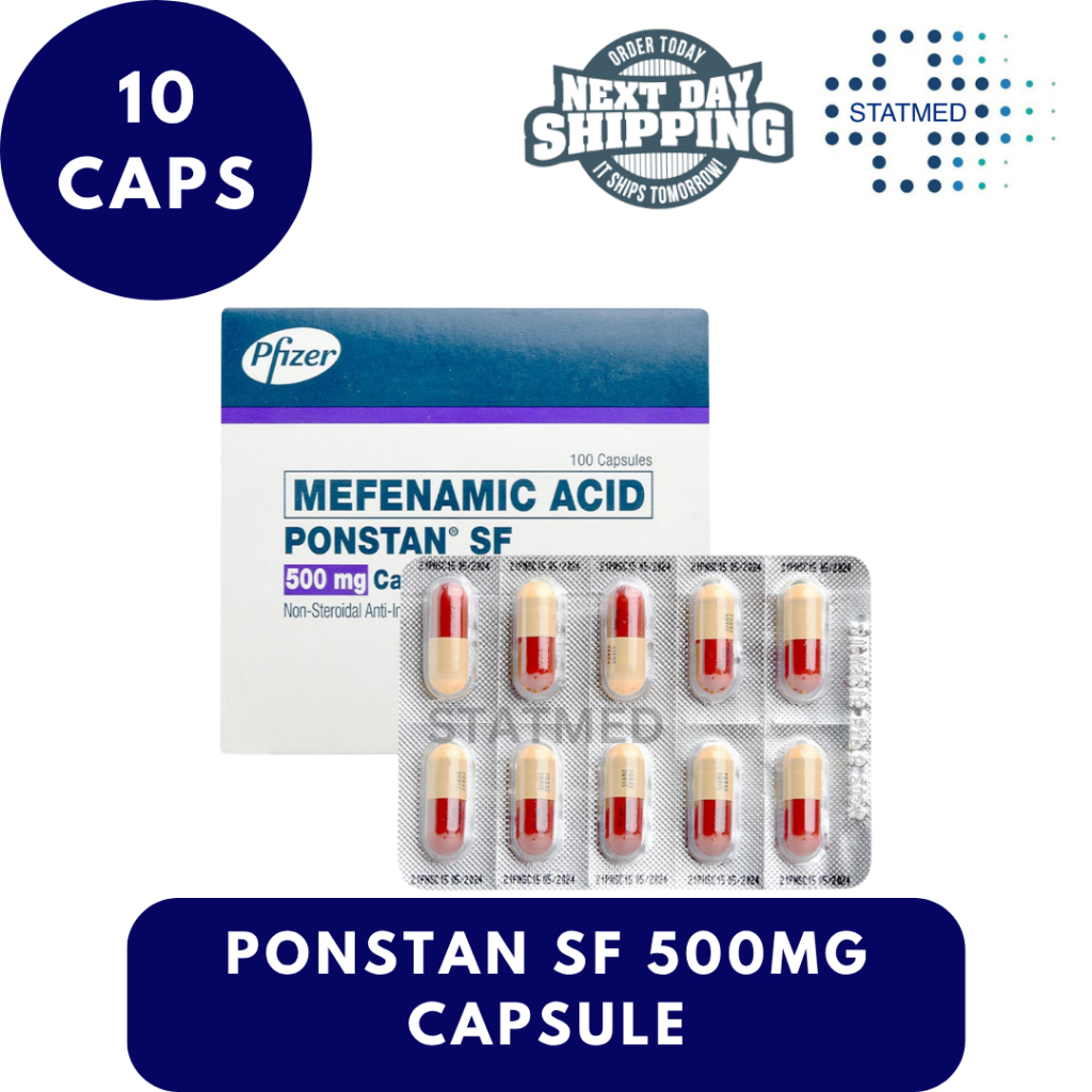 Ponstan SF 500mg Capsule For Pain Relief l 5 & 10 Caps | Shopee Philippines