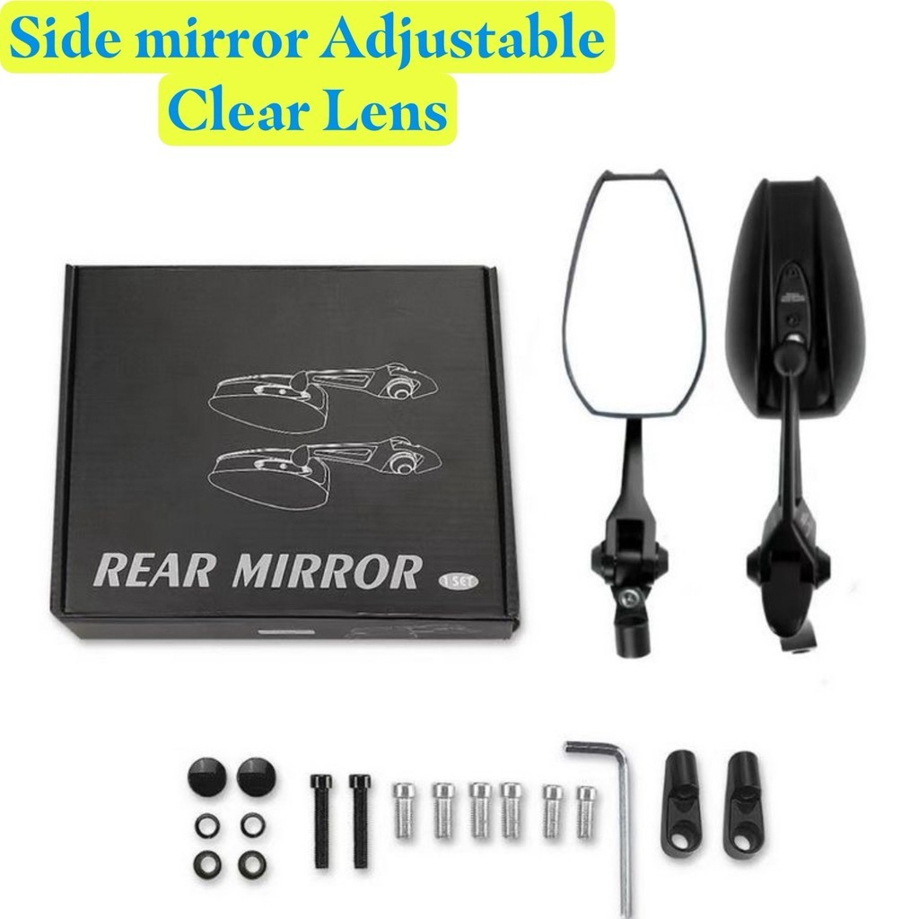 Side Mirror Street King Anti glare Adjustable white Lens Rear view ...