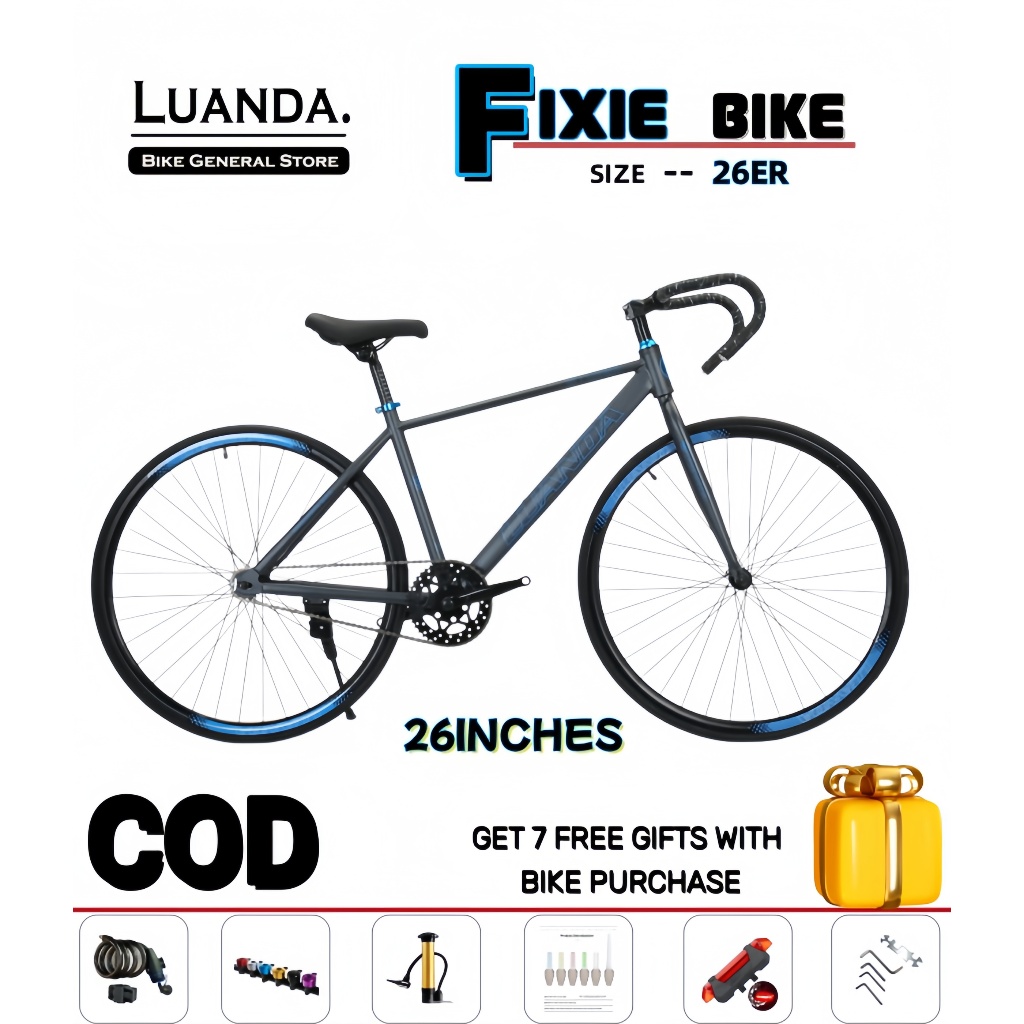 LUANDA Fixie Bikes Steel Frame Bike Road Bike Alloy Wheels 700×23c ...