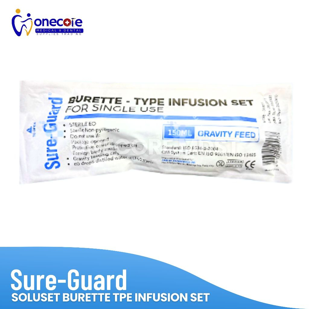 Soluset Sure-Guard [Burette- Type Infusion Set] 150ml | Shopee Philippines