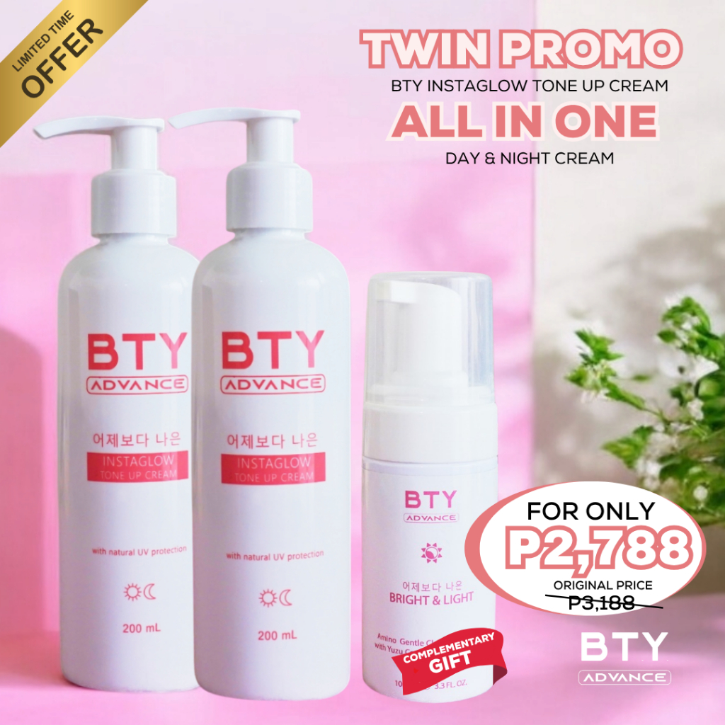 BTY Instaglow Twin PROMO with FREE GIFT BTY BRIGHT & LIGHT (2 IG+BL ...