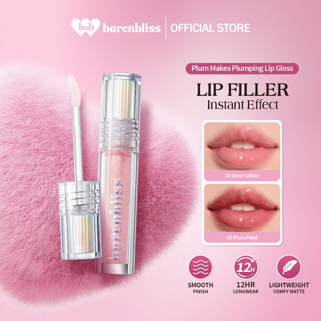 barenbliss BNB Plum Makes Plumping Lip Gloss ｜24HR Hydrating & Moisturizing | Shopee Philippines