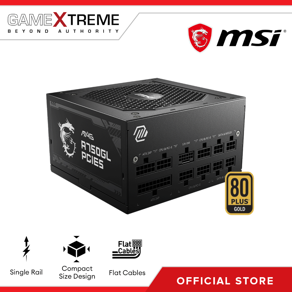 MSI MAG A750GL Gold Full Modular 750W PSU | Shopee Philippines