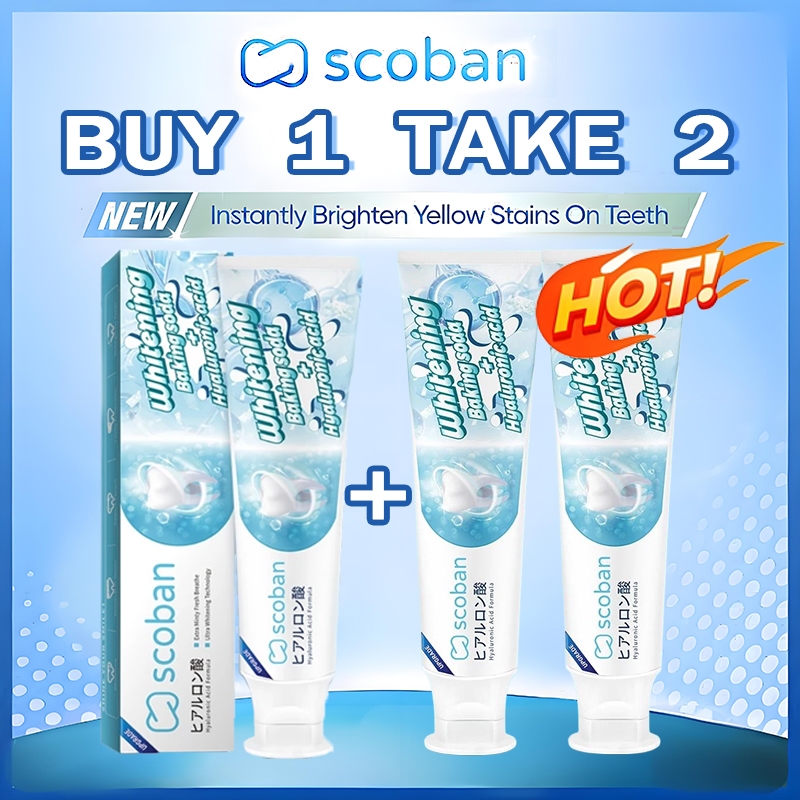Buy 1 Get 2 Scoban Whitening Toothpaste Japan Hyaluronic Acid Dual ...