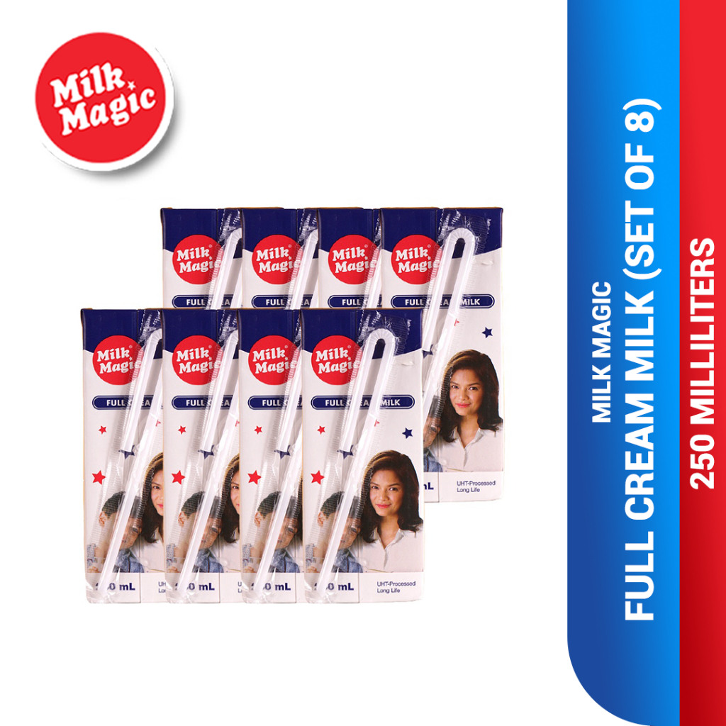 Milk Magic - Full Cream Milk 250ml (Set of 8) - Expiry Date: June 02, 2026 | Shopee Philippines