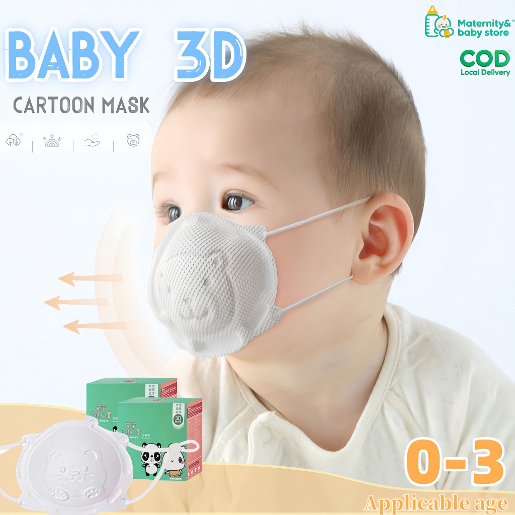 Baby 3D Cartoon Masks For Newborn Infants And Young Children 10pcs&5pcs ...
