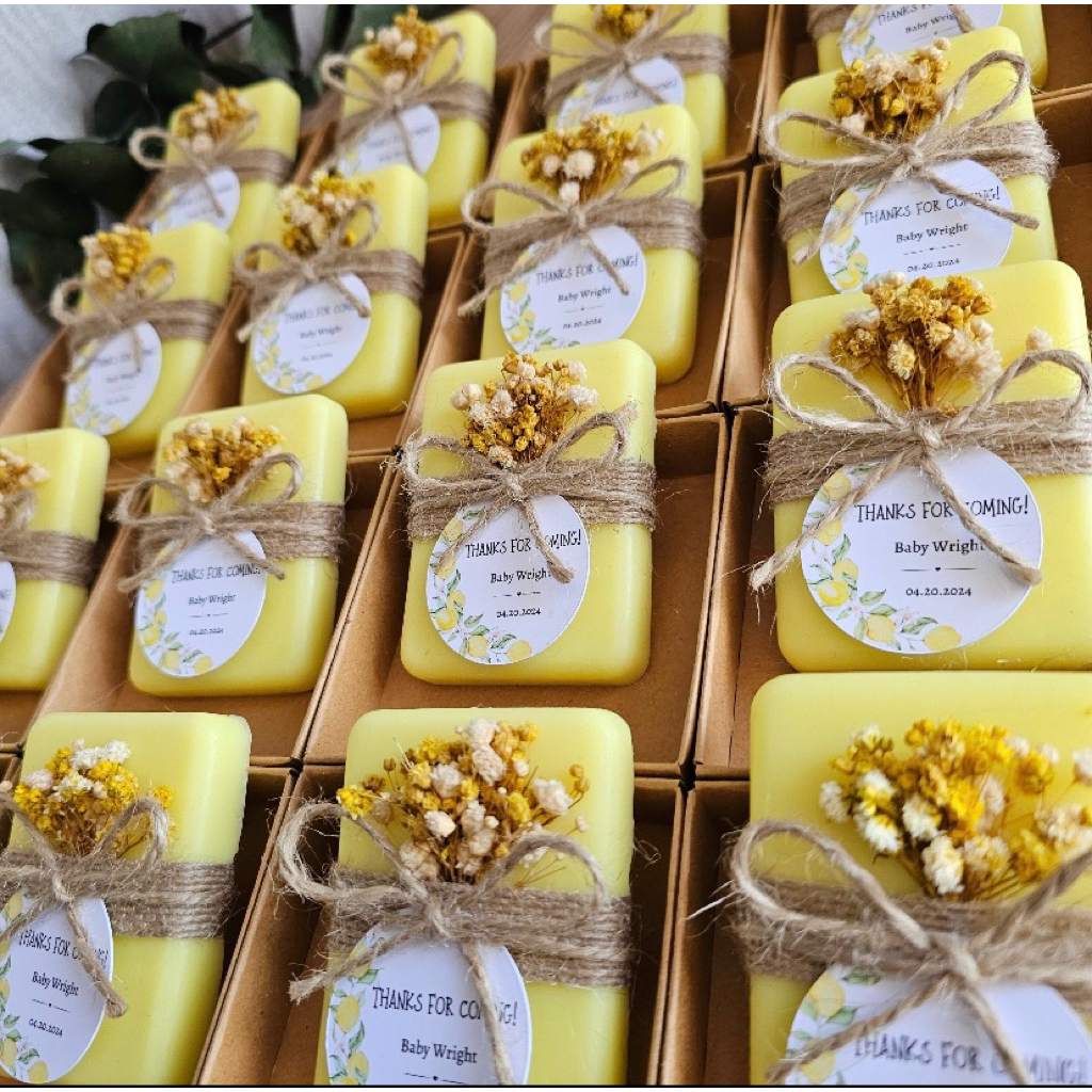 Citrus Bloom Party Soap Favors | Lemon Themed Handcrafted Soaps ...