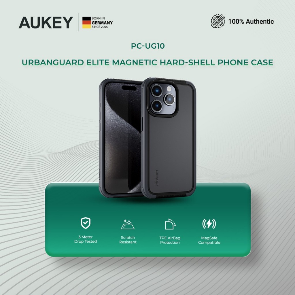 AUKEY PC-UG10 UrbanGuard Elite Magnetic Hard-shell Phone Case | Shopee ...
