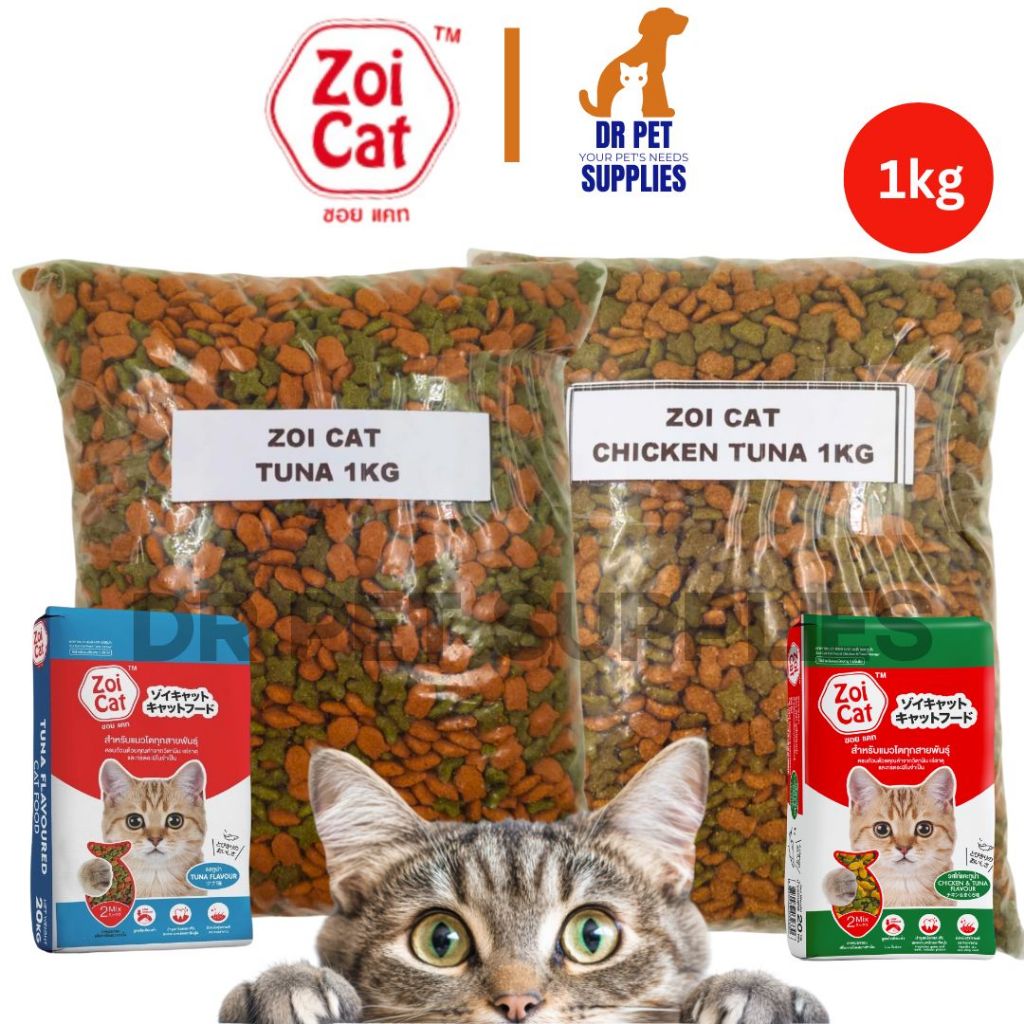 1kg Zoi Cat Dry Food All Stages Adult Kitten Boosts Immunity Crunchy ...