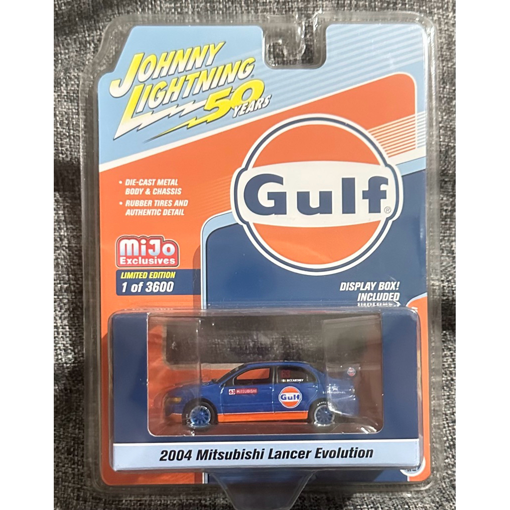 Johnny Lightning Mijo Exclusive Gulf 2004 Mitsubishi Lancer Evolution ...