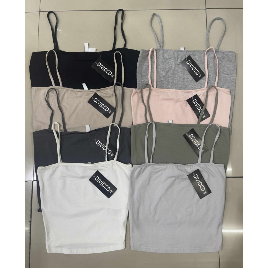 B 1 T 1 DIVIDED STRAPPY STRING/KNITTED SPAGHETTI TOP | Shopee Philippines