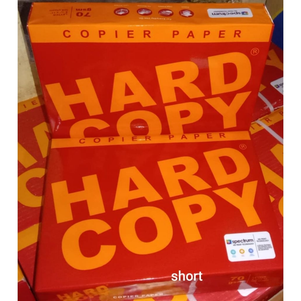 HARD COPY BOND PAPER 70gsm(SHORT/A4/LONG) 500 SHEETS | Shopee Philippines
