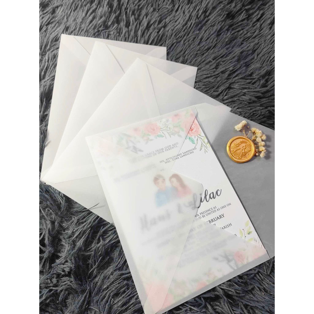 Envelope Clear Transparent White See Through for Invitation Wedding ...