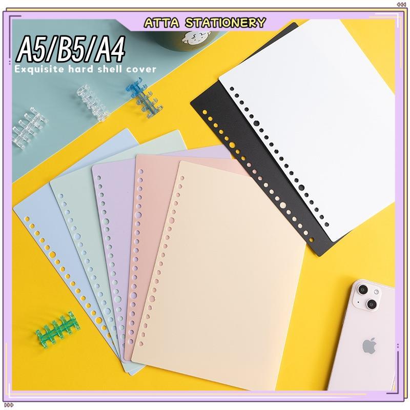 A5/B5/A4 2PCS Morandi Color Loose-leaf Binder Cover PP Binding Ring DIY Notebook School Supplies ...