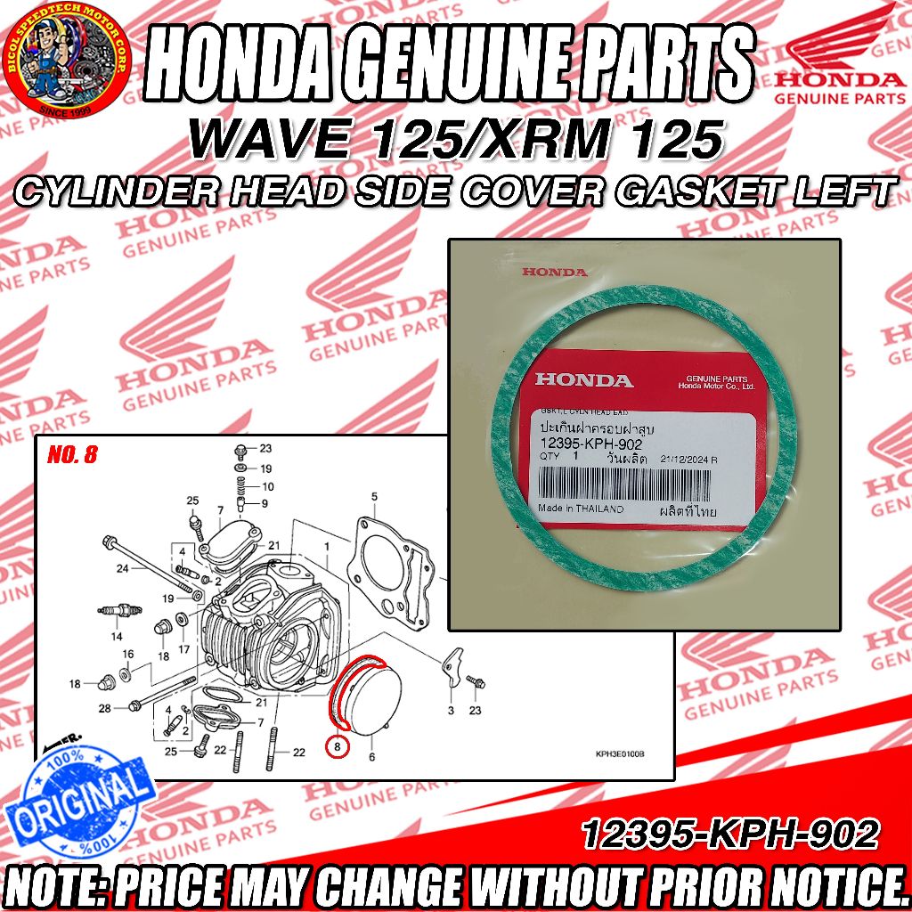 WAVE 125/XRM 125 CYLINDER HEAD SIDE COVER GASKET LEFT (HPI) (GENUINE ...