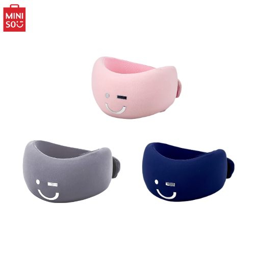 MINISO Memory Foam Neck Support Gray Navy Blue Pink | Shopee Philippines