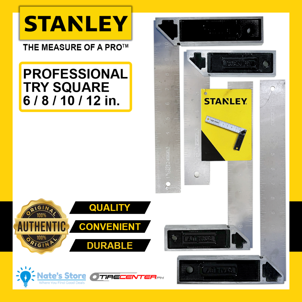 Stanley Try Square 6 / 8 / 10 / 12 inches Professional Try-Square ...