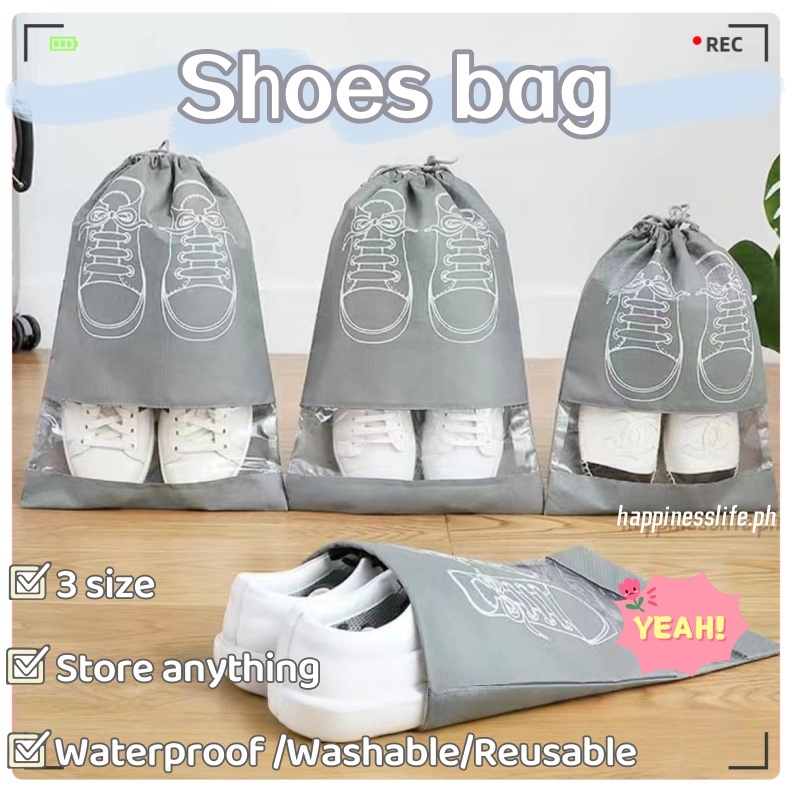 Non-Woven Drawstring Shoes Storage Bags Waterproof Travel Bag for Shoes ...