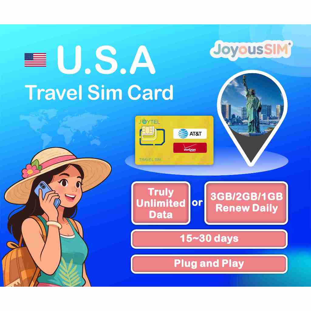 (AT&T/T-mobile) USA America travel sim card, Unlimited data,or 3GB/2GB ...