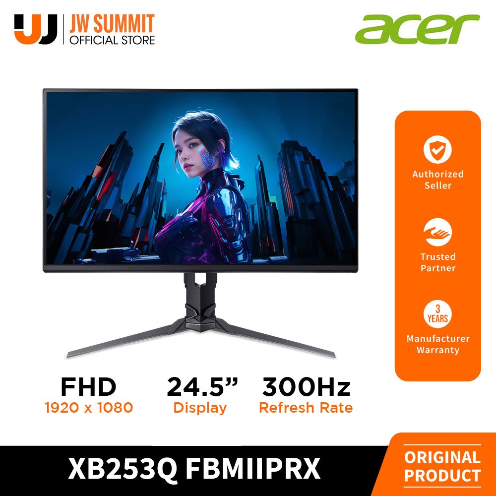 Acer Predator XB253Q Fbmiiprx 24.5" FHD 1920x1080 1ms 300Hz Gaming ...