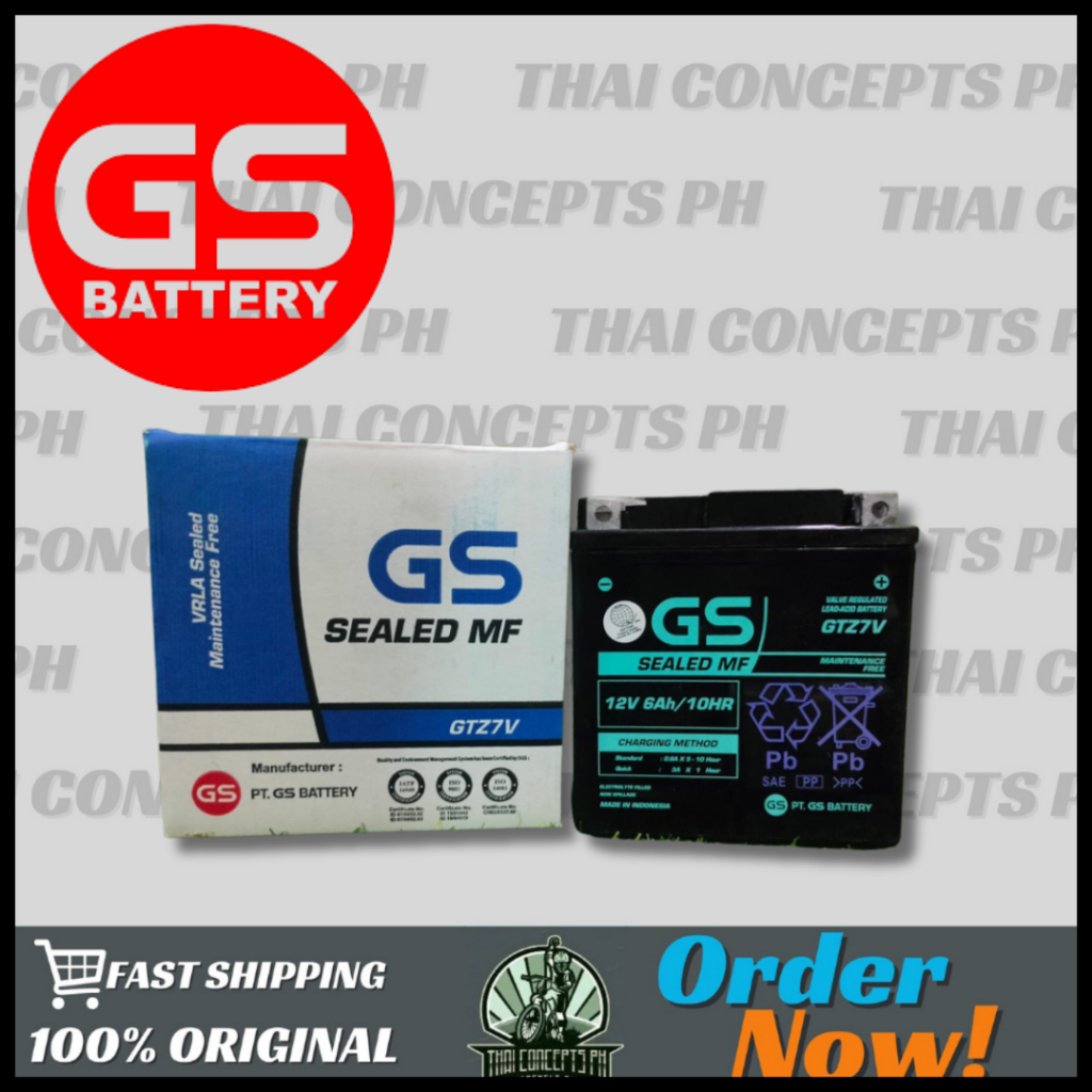GS BATTERY GTZ7V MAINTENANCE FREE for nmax v1 / aerox v1 | Shopee ...