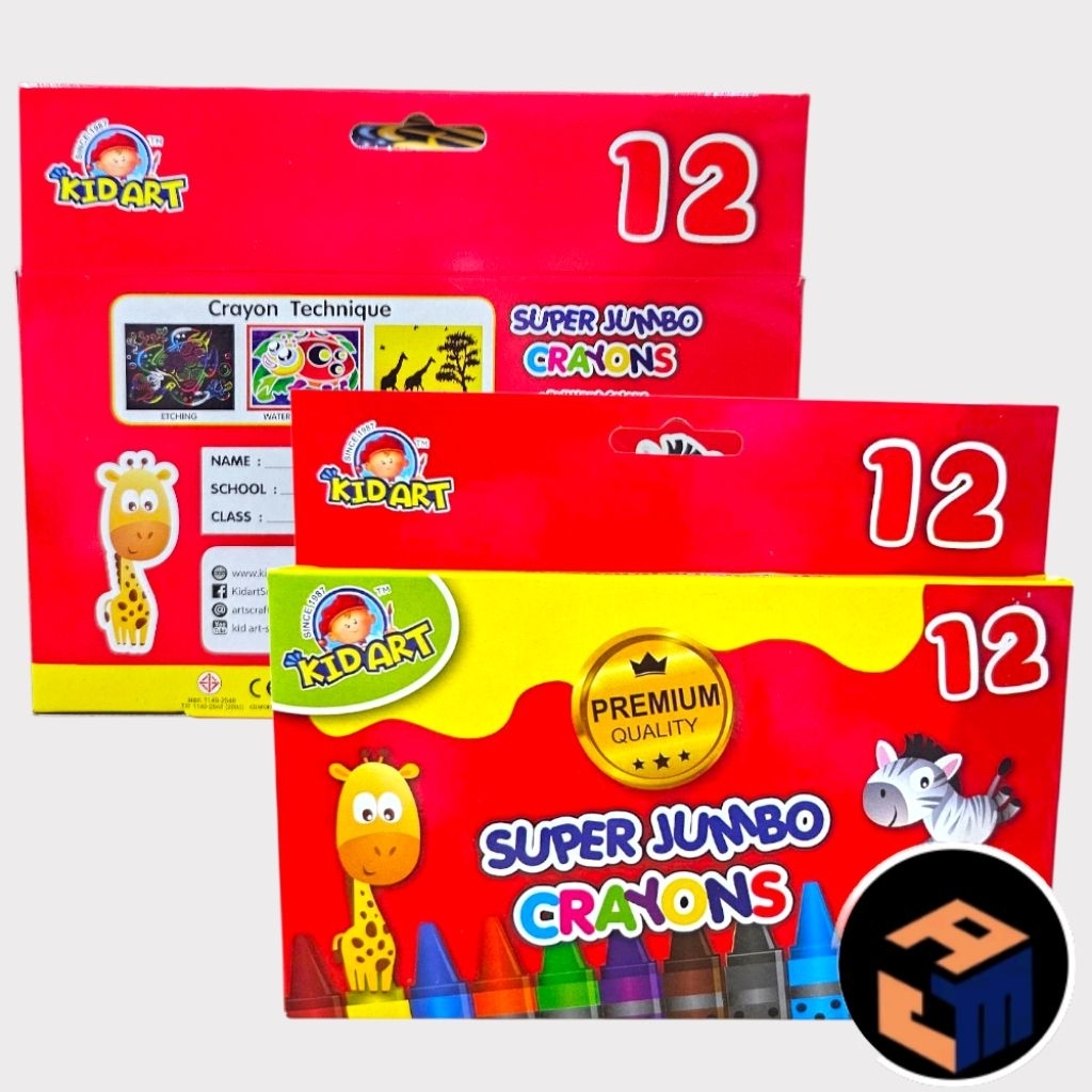 Kid Art Super Jumbo Crayons 12 Colors | Shopee Philippines
