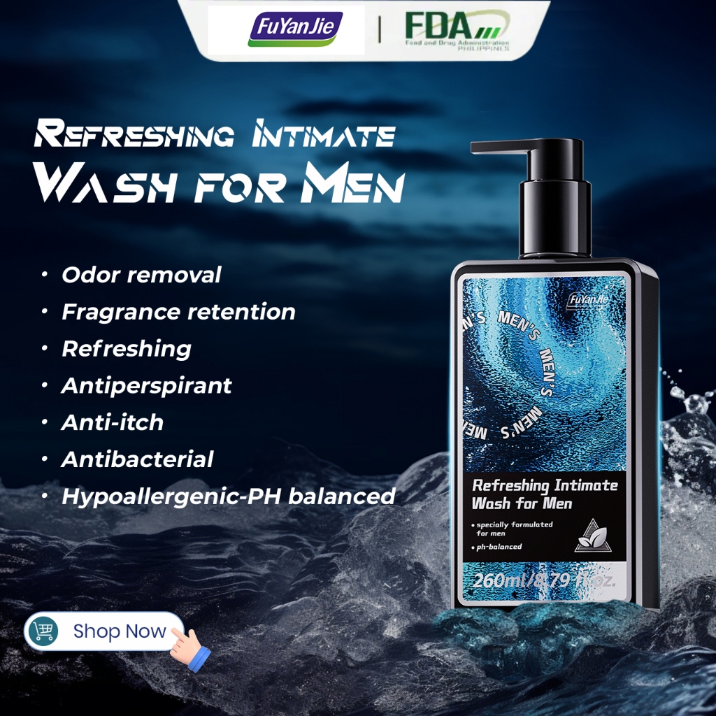 Men's Intimate Wash 260ml – pH-Balanced Daily Cleanser, Enriched with ...