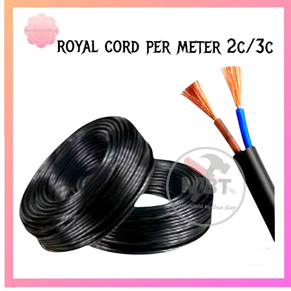 Royal Cord 99% Pure Copper Size #14 #16 # 18 2CORE & 3CORE (sold per meter) | Shopee Philippines