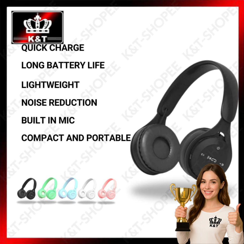 Macaroon Wireless Bluetooth Headphones On-Ear Headset HIFI Stereo ...