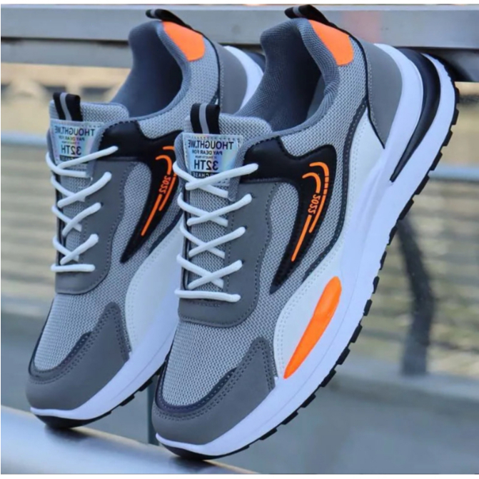 【COD】Men's Korean Sports Running Shoes Breathable Casual Sneakers Shoes ...