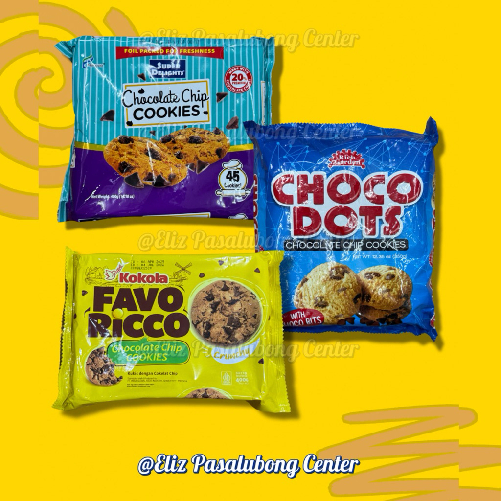 COOKIES - CHOCOLATE CHIP COOKIES (400G), CHOCO DOTS (350G), AND FAVO ...