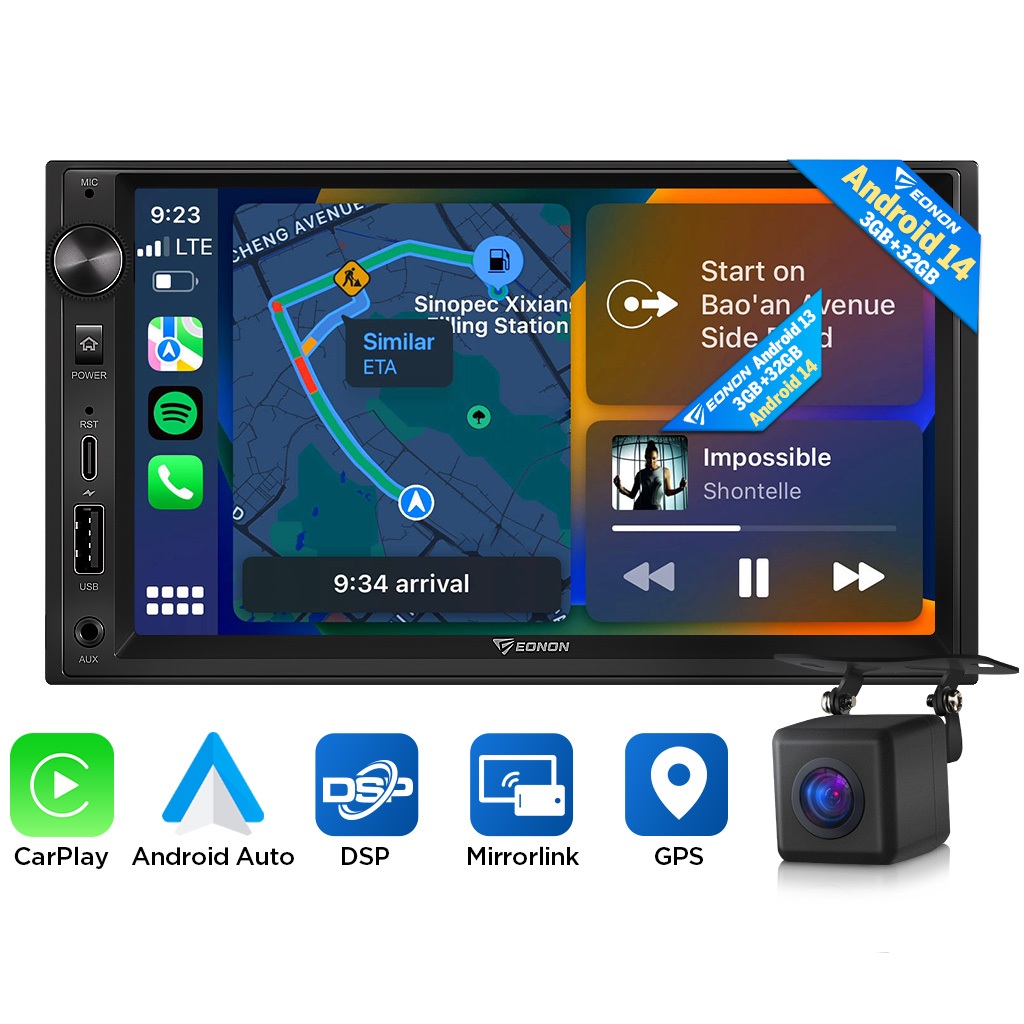 Eonon Android 14 Android head unit 7 inch 3+32G Apple CarPlay Android ...