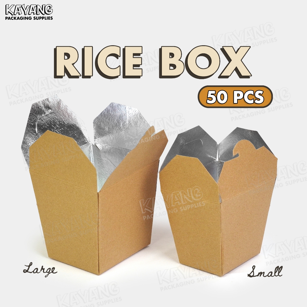 [50pcs] Rice Box, (RBX) Rice in a Box, Chao Fan Box, Chinese Takeout ...