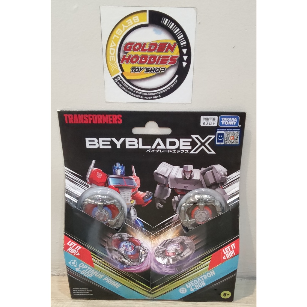 Authentic Takara Tomy Beyblade X BANKEE Optimus Prime 4-60P Vs Megatron ...